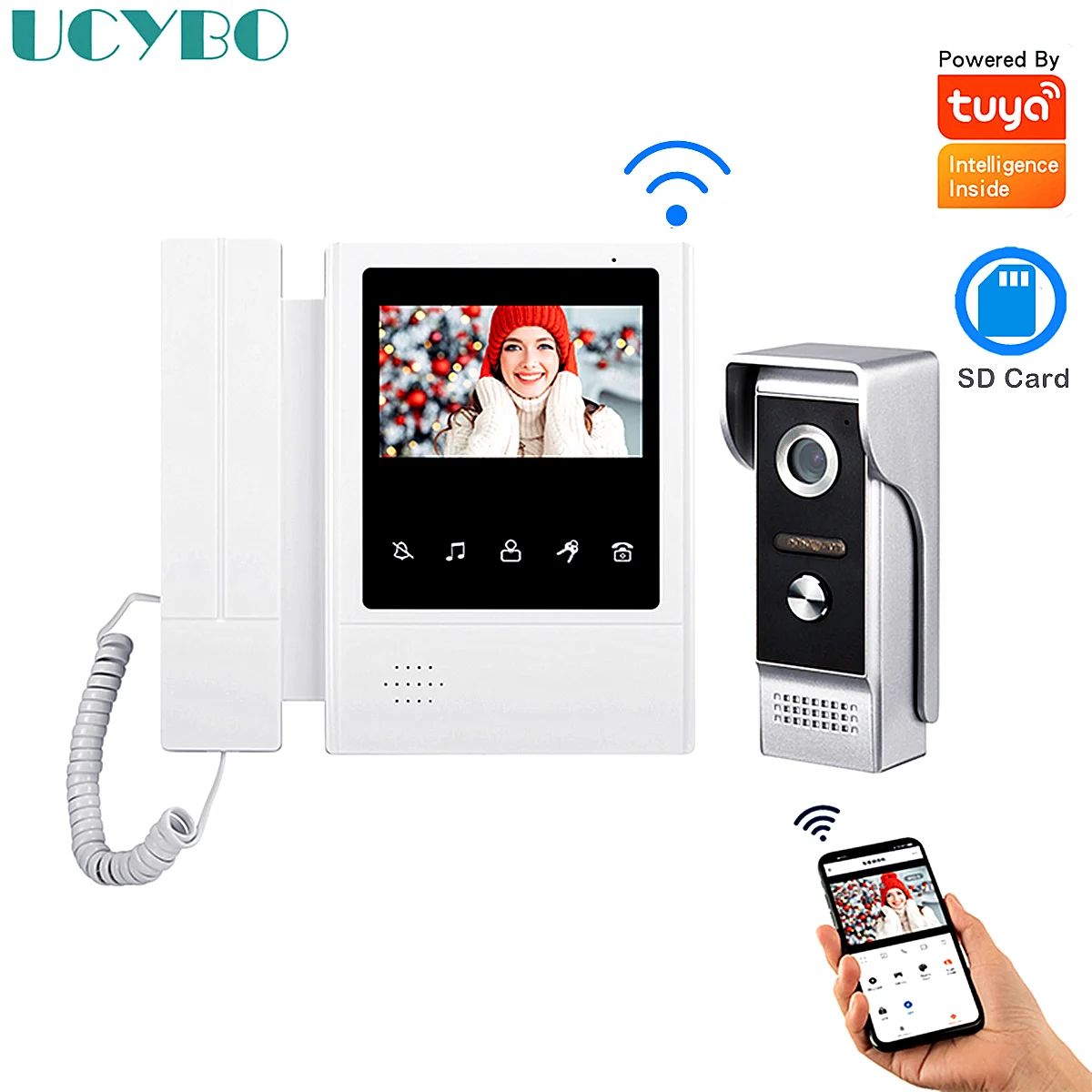 Video-intercom-wifi-wireless-tuya-smart-door-phone-for-home-apartment ...