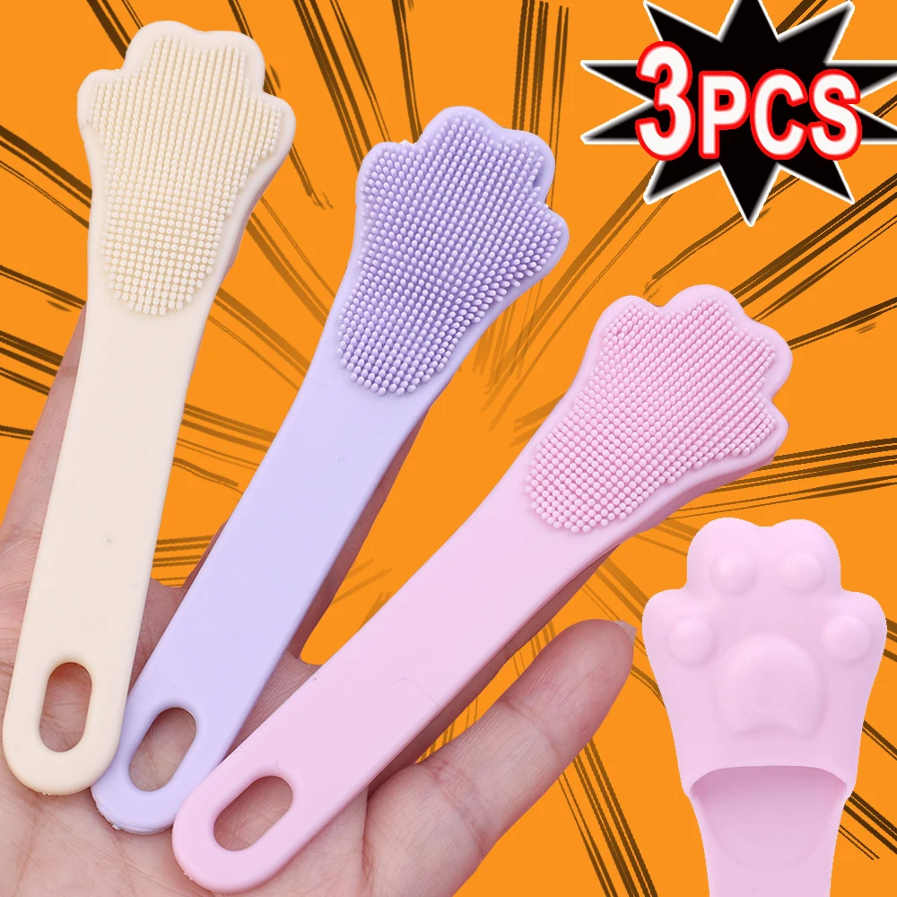 Versatile Face Washing Brush Silicone Cat Claw Shape Finger Blackhead ...