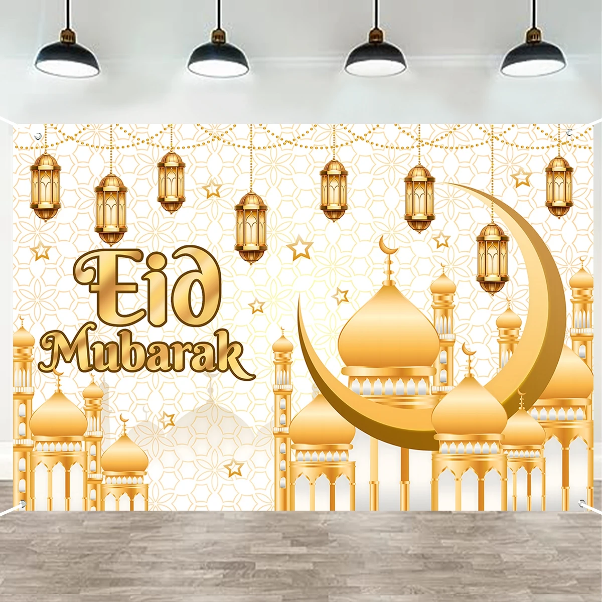 EID-Mubarak-Backdrop-Ramadan-Decoration-2024-for-Home-Wall-Islamic ...