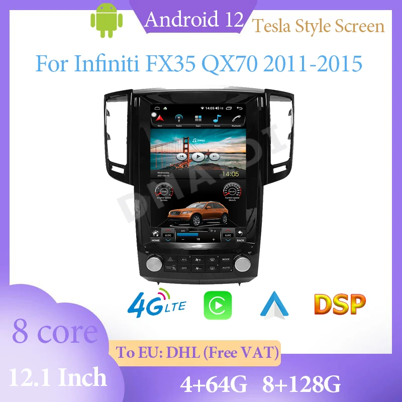 Android-12-GPS-Navigation-12-1inch-Radio-Head-Unit-Auto-Carplay-Touch ...