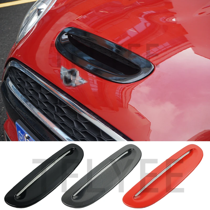 Glossy Black Front Engine Bonnets Hood Vent Scoop Air Outlet Cover Trim ...