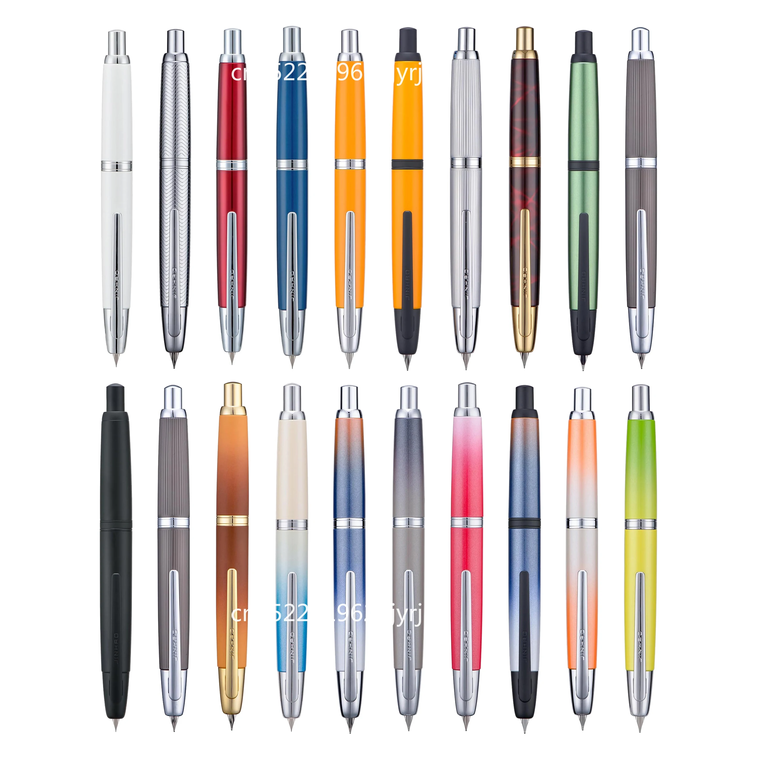 Jinhao 10 Press Retractable Fountain Pen Fine Nib with Converter ...
