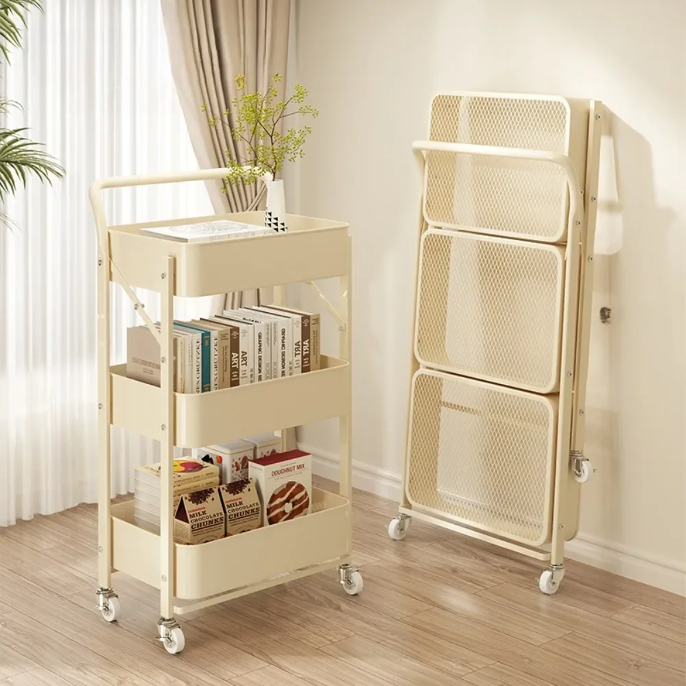 Folding-Storage-Rack-Trolley-Kitchen-Bathroom-Bedroom-Multi-Storey ...