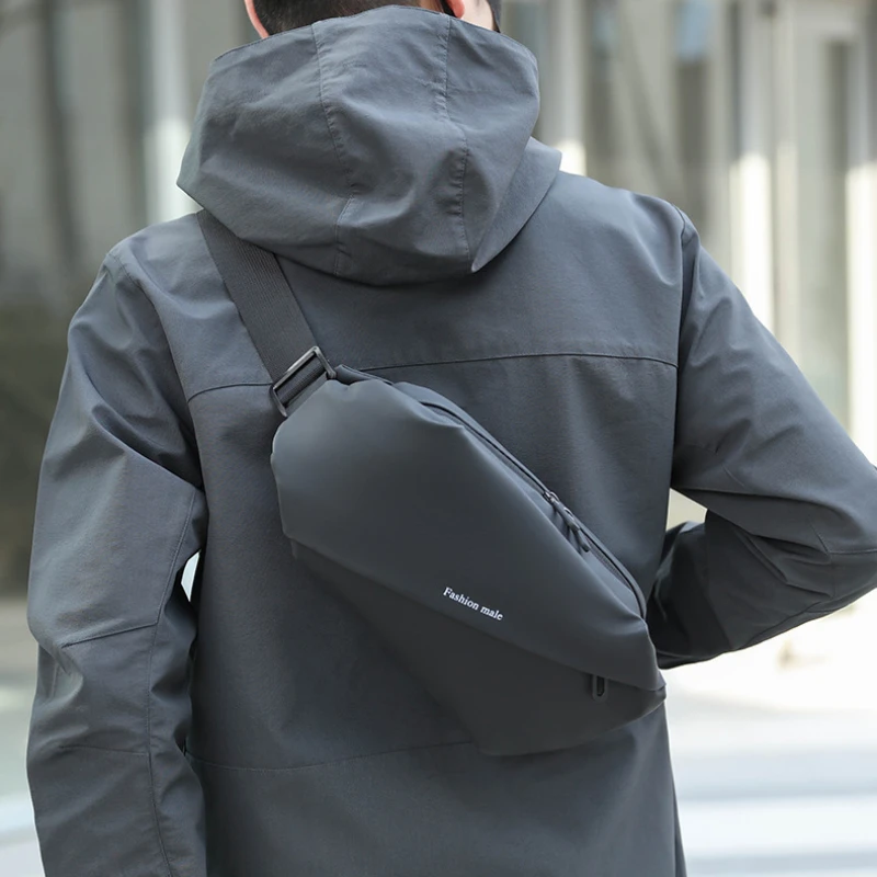 Solid Chest Bags Men's Bag Diagonal Mobile Phone Bags Trend Small ...