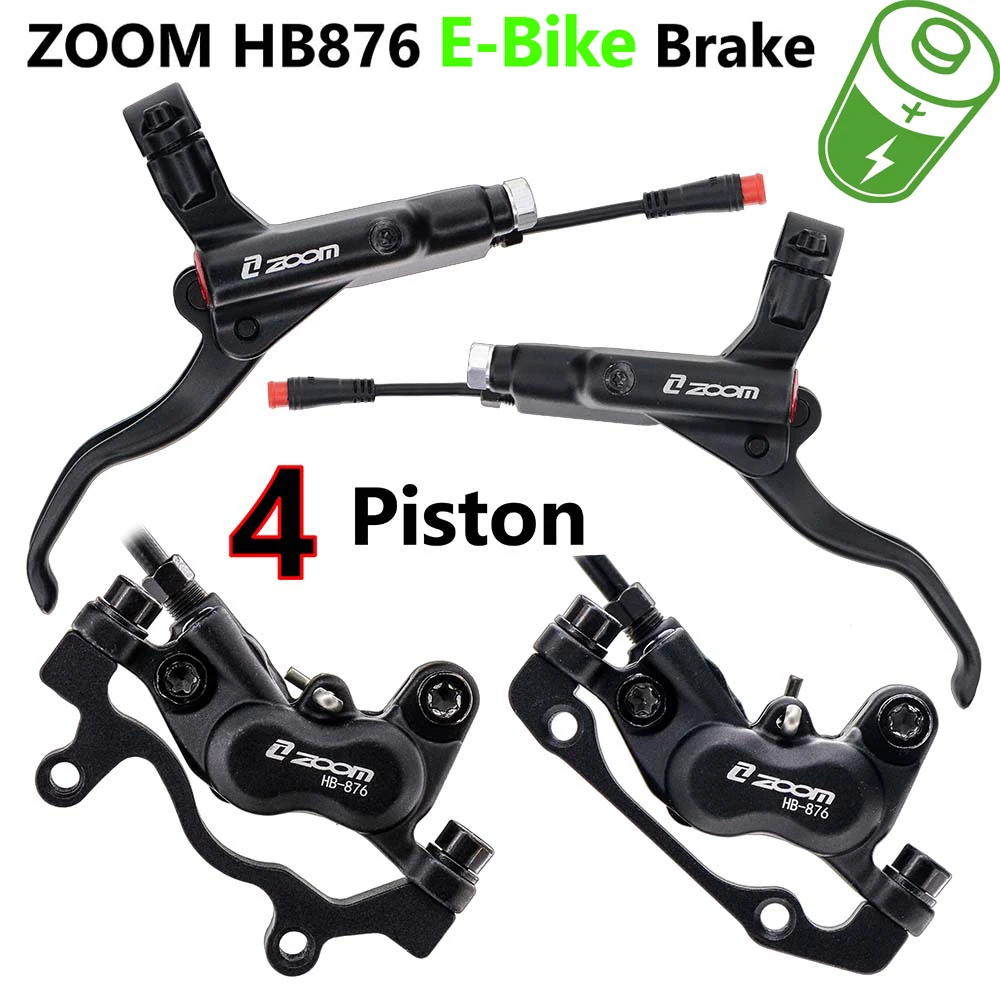 ZOOM-HB-876E-E-Bike-4-Piston-Hydraulic-Disc-Brake-Set-Electric-Scooter ...