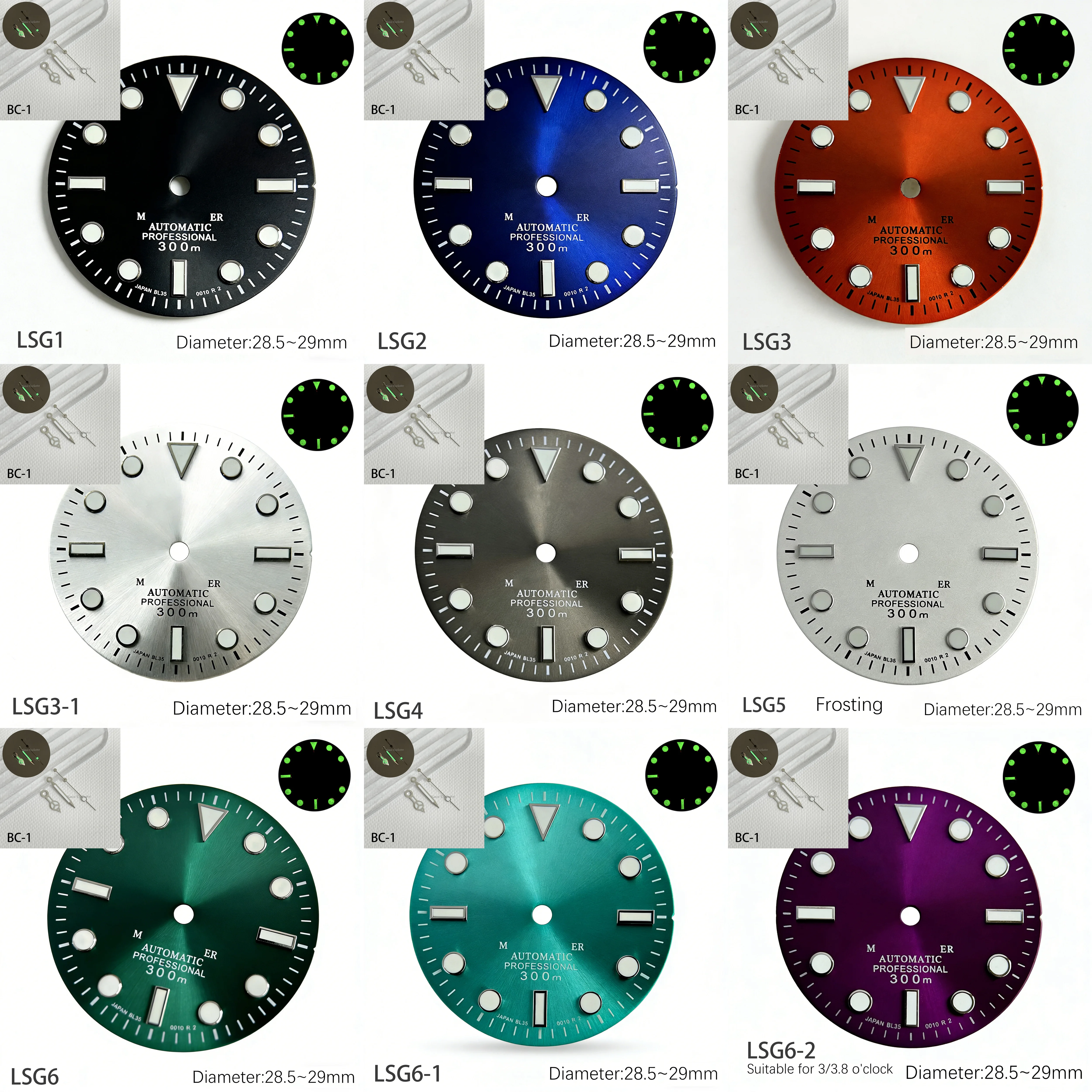 28.5mm NH35 Classic Sunburst Master - No Date - SUB Dial Customizable ...