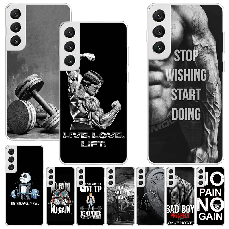 Bodybuilding Gym Fitness Muscle Print Soft Case for Samsung Galaxy S24 ...