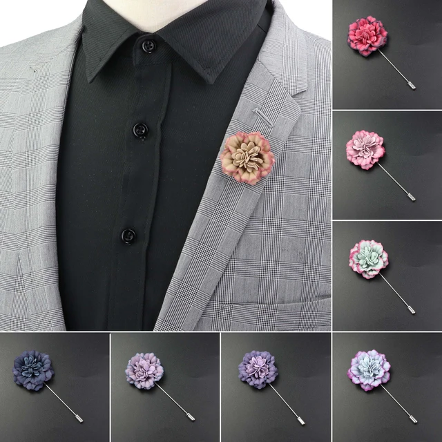 Flower Brooch For Men