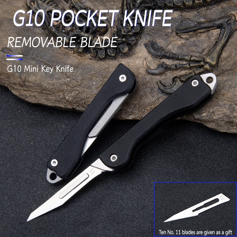 Mini-Folding-Knife-G10-Scalpel-Portable-Self-Defense-EDC-Outdoor ...