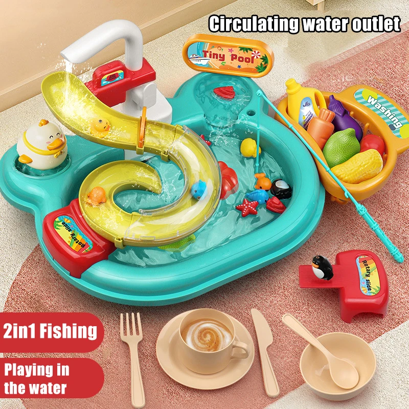 Children-Puzzle-Pretend-Play-Toys-Dishwashing-Basin-Toys-Gift-Kitchen ...