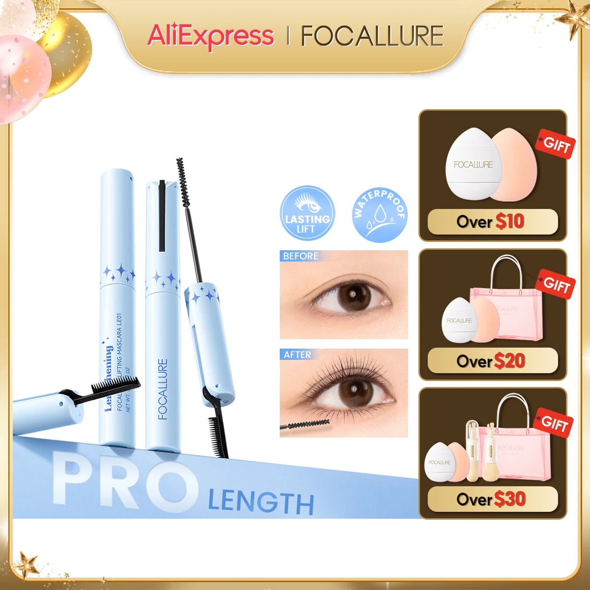 FOCALLURE-Ultra-fine-Mascara-Waterproof-Long-lasting-Black-Pro-Length ...