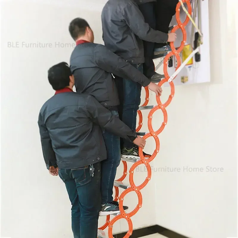 Modern Step Ladders Duplex Household Folding Retractable Ladder Wall ...