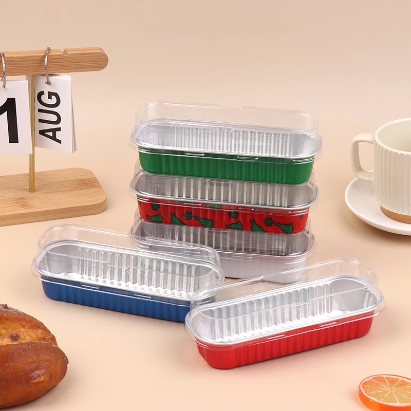 10Pcs Mini Loaf Baking Pans With Lids Rectangle Aluminum Foil Baking ...