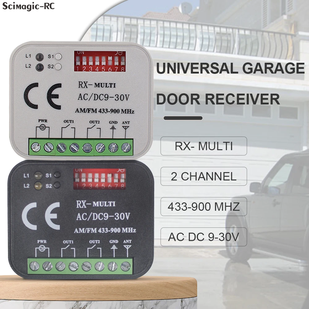 SMG-662 Garage Remote Control Receiver Universal 300-868MHz RX MULTI AC ...