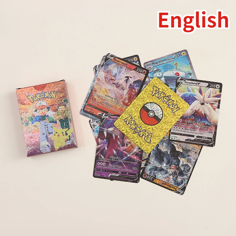 Cartoon Colorful Card VMAX Charizard Pikachu Arceus Gold Black Silver ...