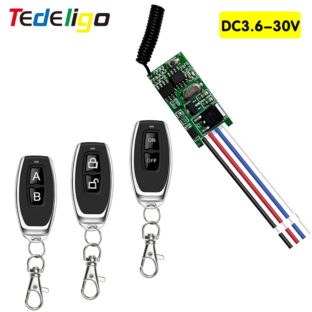 Dc 12v 433mhz 1ch Relay Wireless Remote Control - Wireless Remote ...
