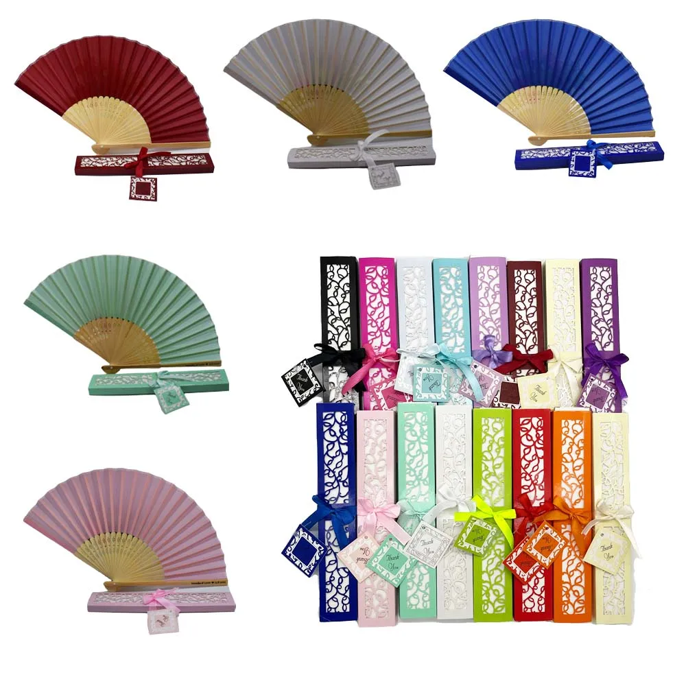 50-130pcs-Personalized-Wedding-Gift-Bamboo-Cloth-Hand-Fan-with-Bride ...