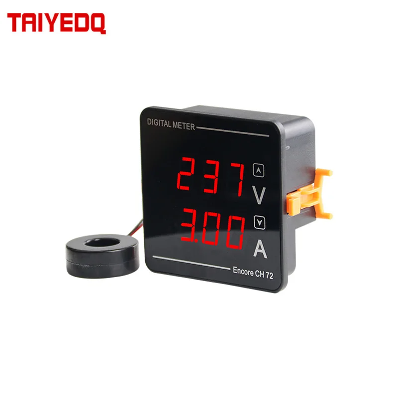 Digital-Voltmeter-Ammeter-Amp-Meter-AC50-500V-220V-380V-Dual-Display ...