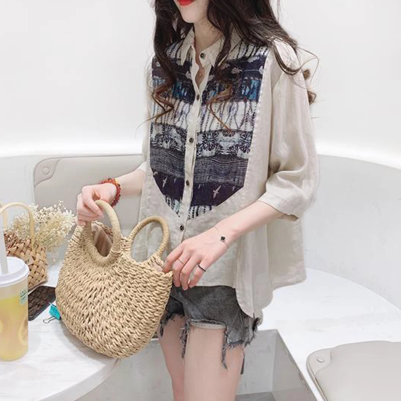 Japanese Asymmetrical Blouse
