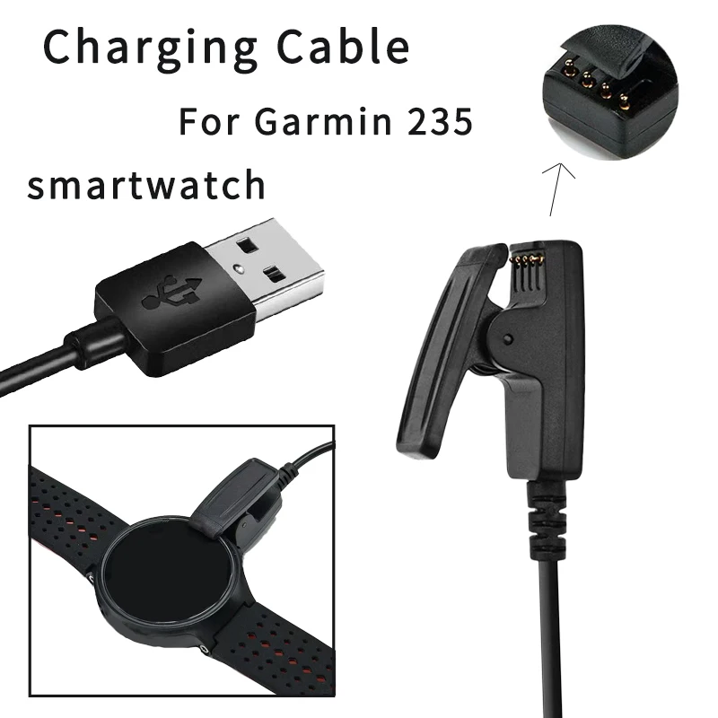 USB Charging Clip Cable for Garmin Vivomove HR/ Lily2/ Forerunner 30 ...