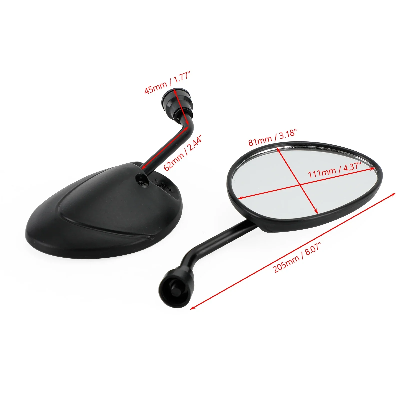 Areyourshop PAIR REARVIEW MIRRORS M8 For PIAGGIO ZIP 2T 4T 25 50 100 ...