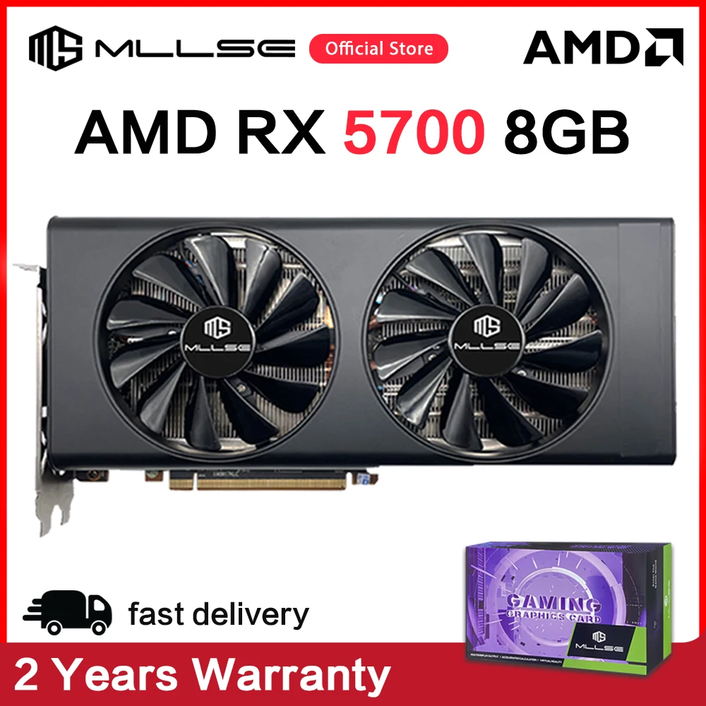 MLLSE-tarjeta gráfica RX 5700 de 8GB, GPU GDDR6 de 256 bits y 7nm, tarjeta de vídeo compatible ...