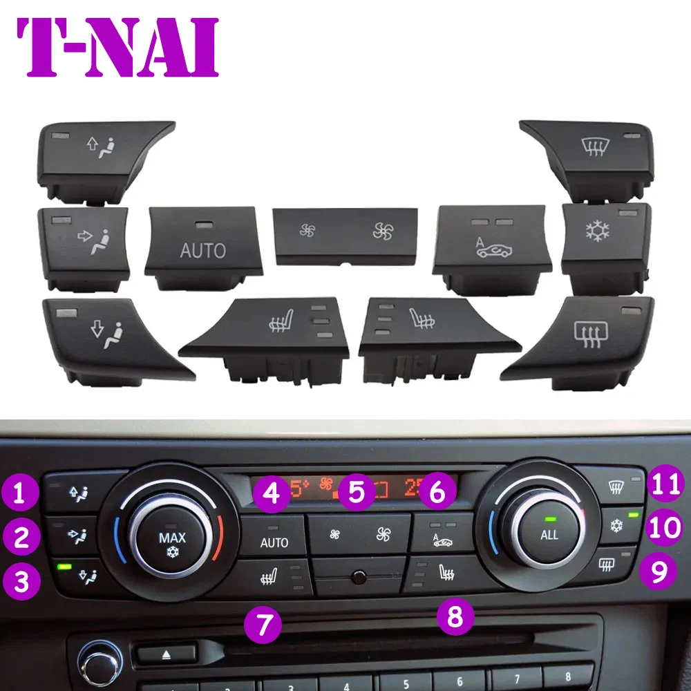 9-11pcs-Dash-AC-Ventilation-Button-Max-Knob-Heater-Climate-Control-For ...