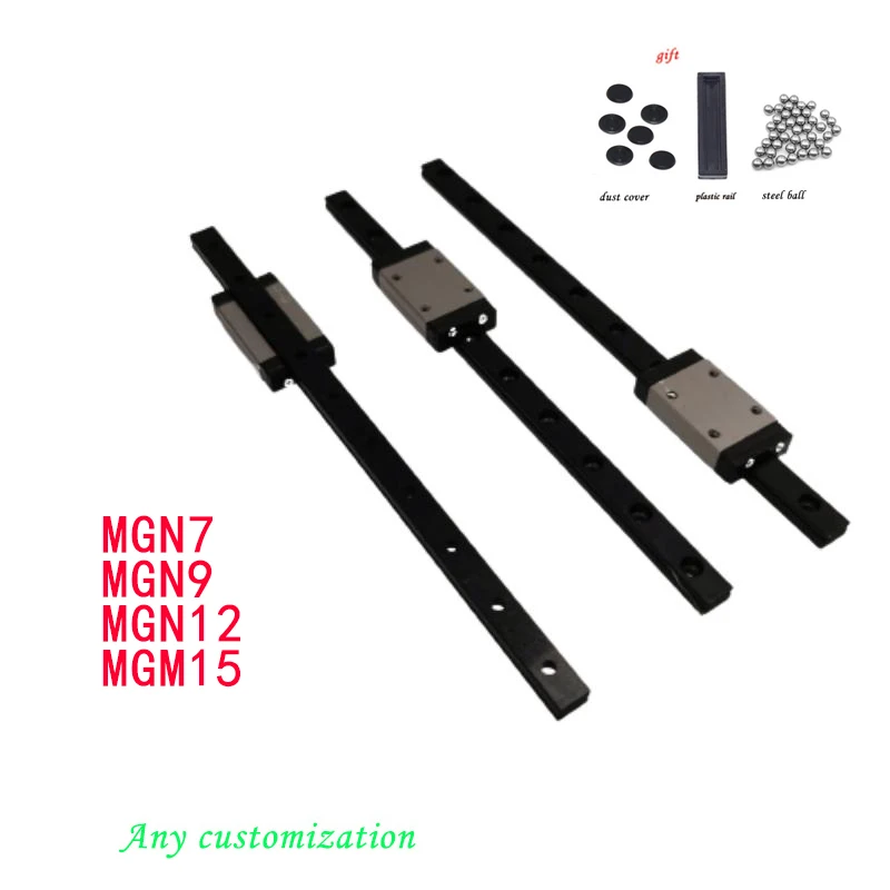MGN12-MGN9-MGN15-MGN7-Black-300-350-400-450-500-600-800mm-1PC-Linear ...