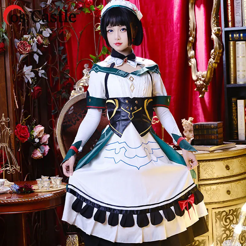 Cos Castle Game Genshin Impact Catherine Cosplay Costume Genshin NPC Catherine Maid Dress Women ...