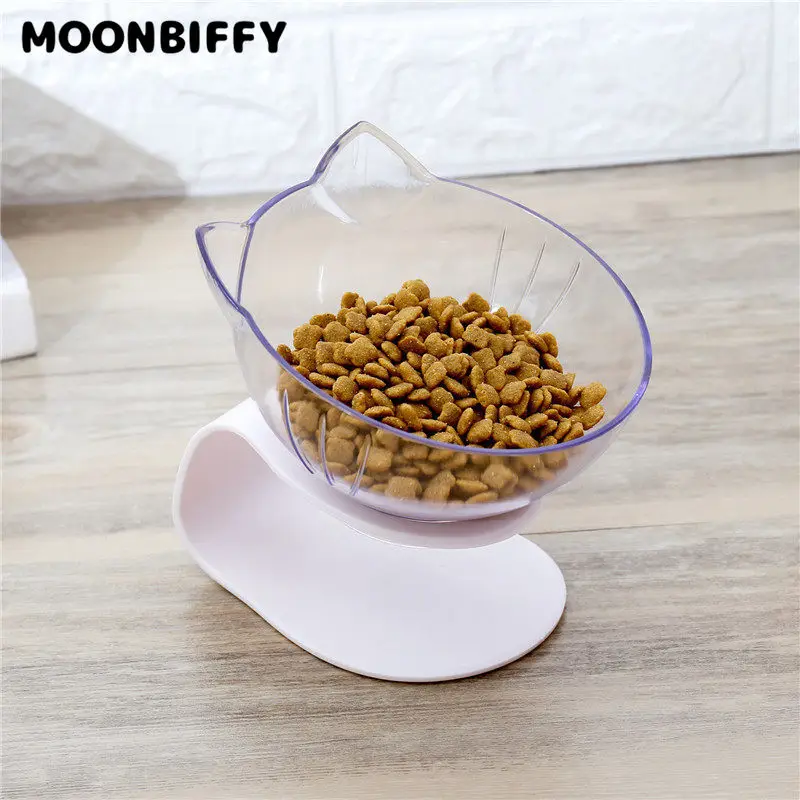 Cat-Single-Bowl-Cat-Bowl-Transparent-PC-Material-Non-slip-Food-Bowl ...