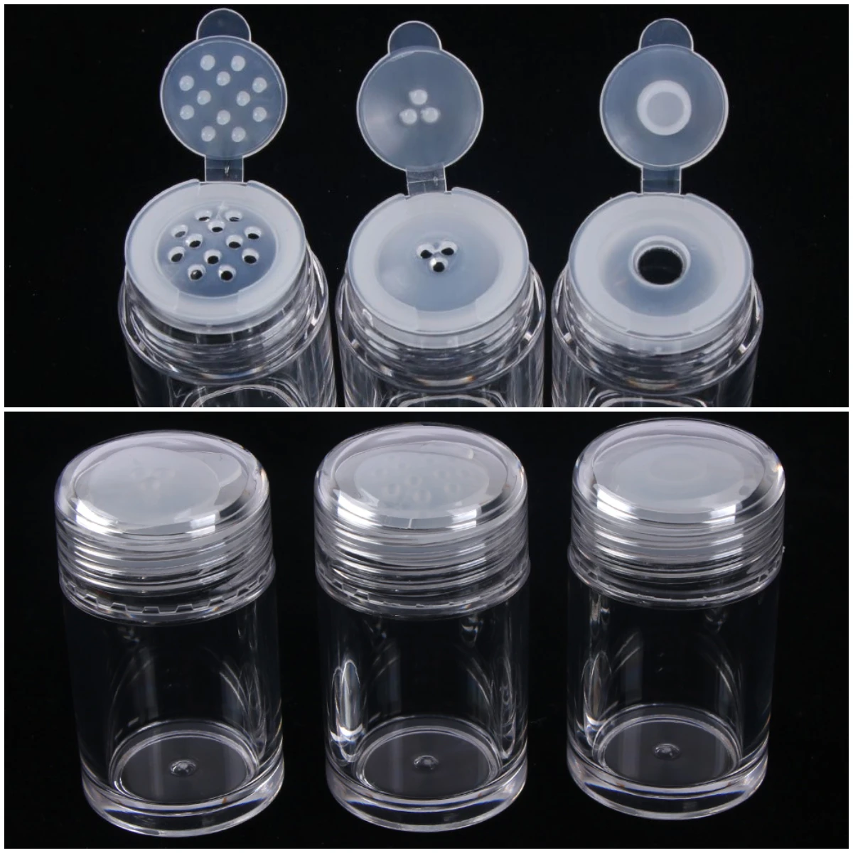 10ml Empty Powder Jars Plastic Transparent Medicine Powder Cosmetic ...