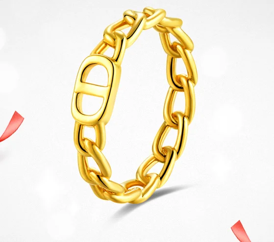999 real gold rings for women 24k pure gold ring finger rings gold ...