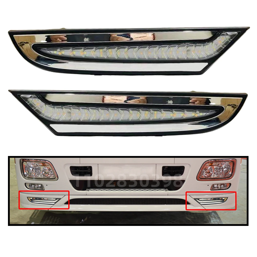 2Pcs 24V LED DRL For Mercedes Actros MP3 Lights For Benz Truck Daytime ...