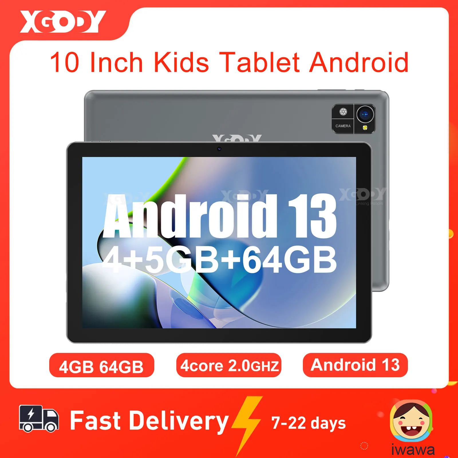 Xgody-tablet-de-aprendizagem-infantil-android-wi-fi-4gb-de-ram-64gb-rom ...
