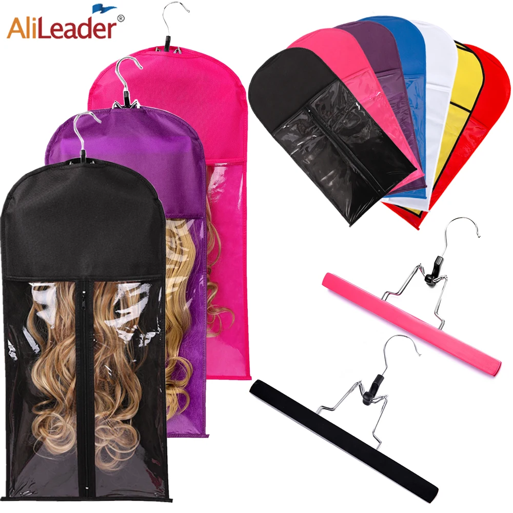 Alileader-Cheap-Hair-Storage-Bag-With-Hanger-Wooden-Hanger-For-Hair ...