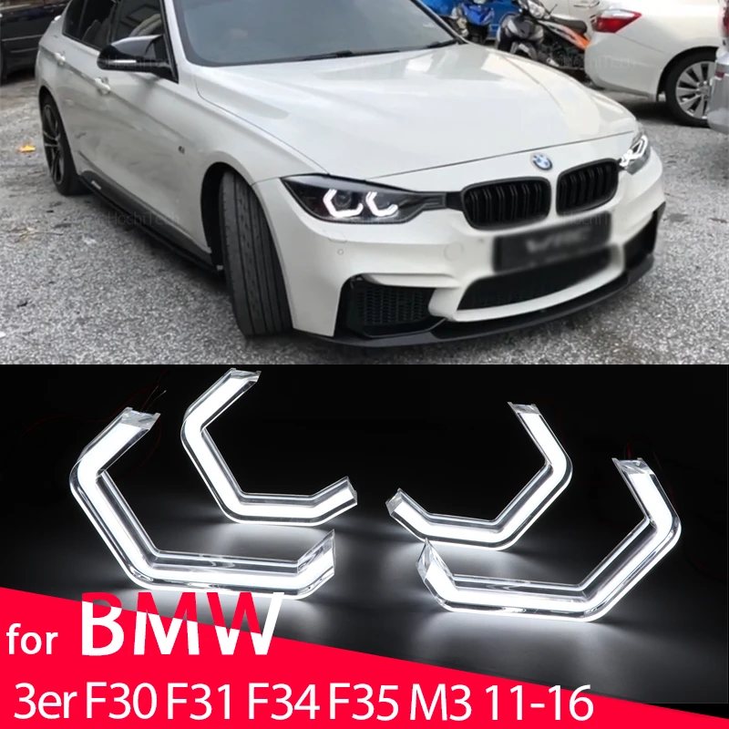 M4 Conceito Dtm Estilo Led White Angel Eye Kit Para Bmw Série F31 F30 3 ...
