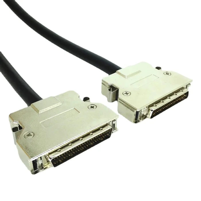SCSI-DB50-Male-Data-Extension-Cable-50Pin-Iron-Shell-Hook-Type-Silver ...