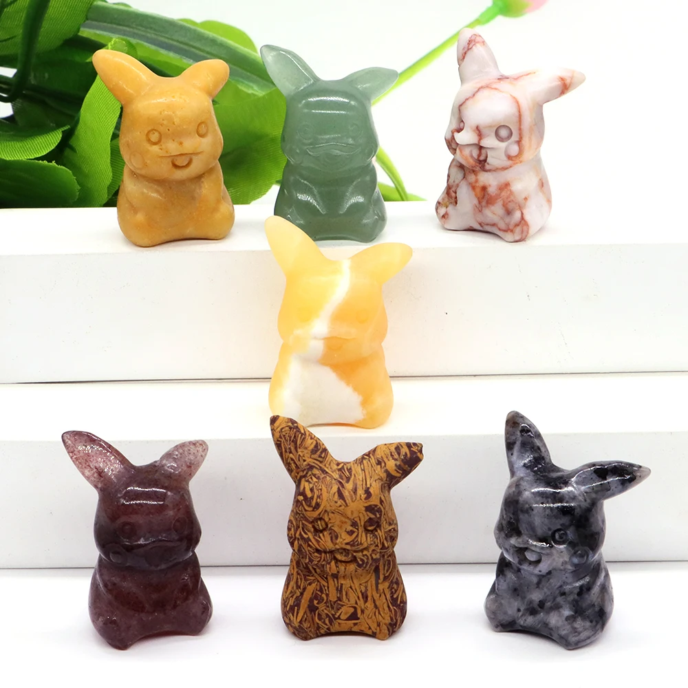 1-5-Fantastic-Cartoon-Squirrel-Figurine-Natural-Stones-Healing-Crystals ...