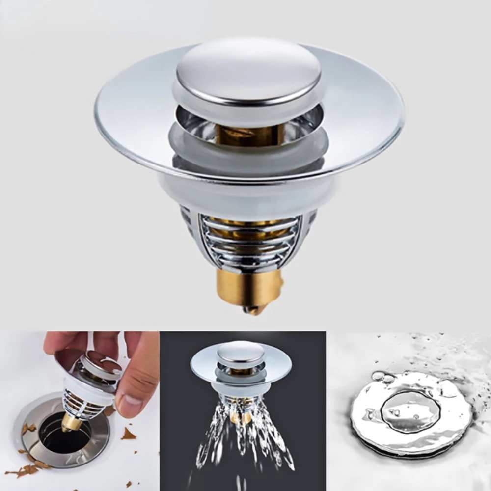 Universal-Stainless-Steel-Basin-Pop-Up-Bounce-Core-Basin-Drain-Filter ...