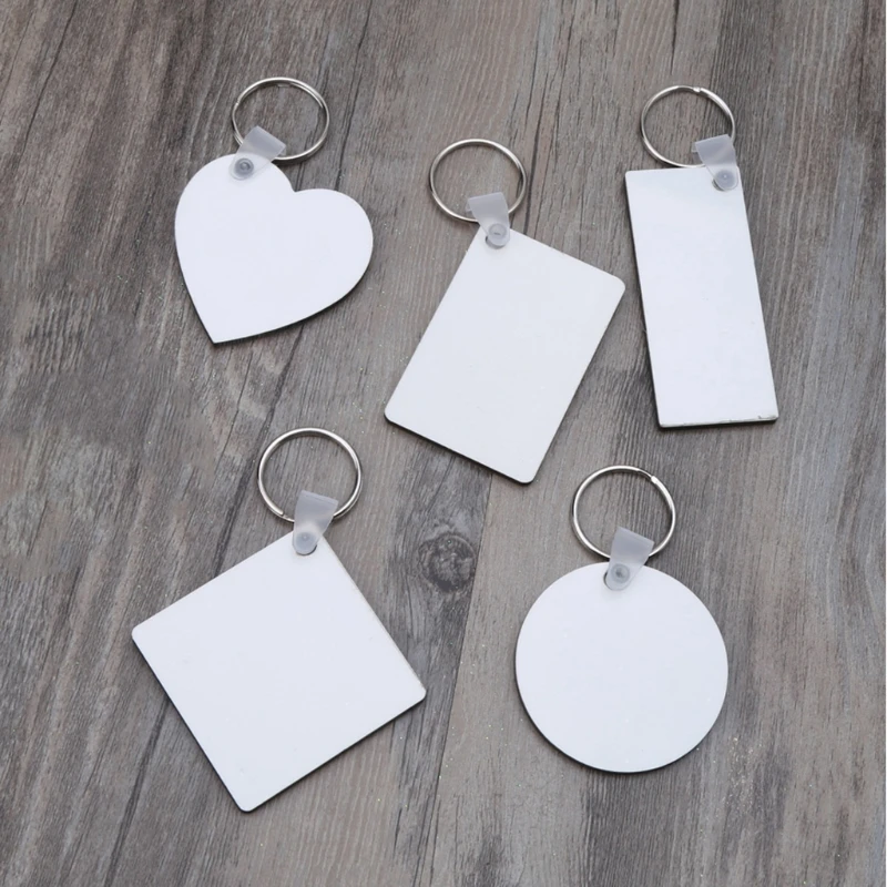 12pcs-DIY-Sublimation-Wooden-Hard-Board-Keychain-Double-Printable-Blank ...
