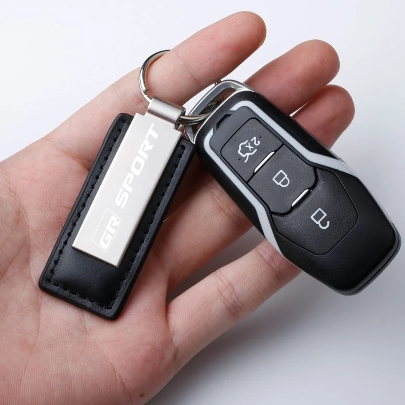 Leather-Metal-Car-Keychain-Keyring-Key-Rings-Key-Chain-for-Toyota-GR ...