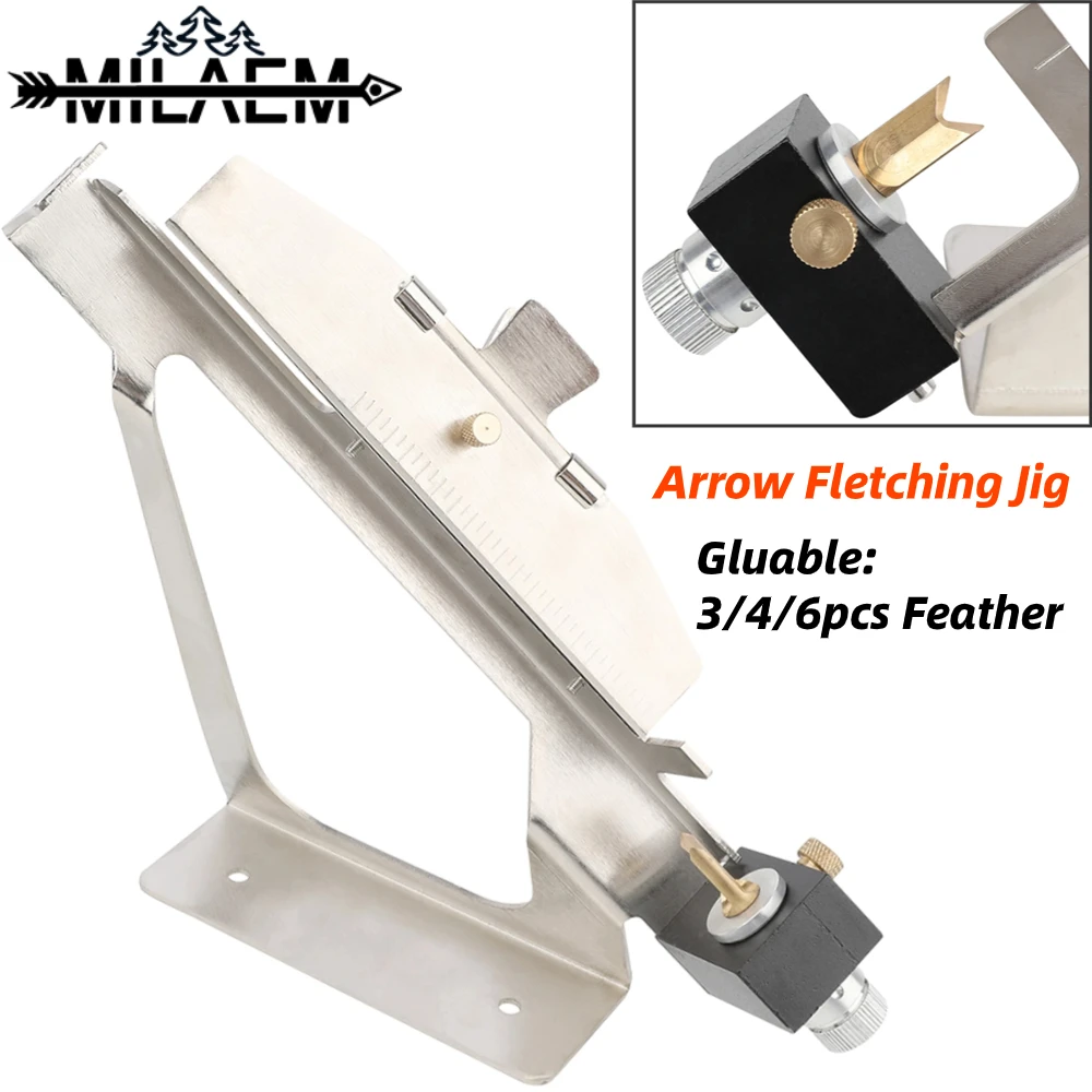 Archery-Feather-Tool-Adjustable-Fletching-Jig-DIY-Make-Gluable-3-4-6pcs ...