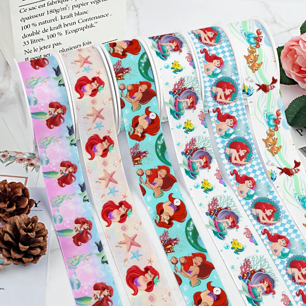 Mini-Disney-Mermaid-Princess-Satin-Ribbon-Ariel-Grosgrain-Ribbon-For ...