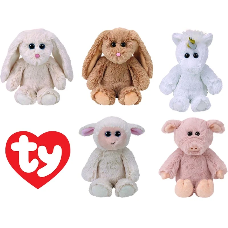 15cm Ty Attic Baby Soft Fur Baby Plush Stuffed Animal Long-eared Rabbit ...