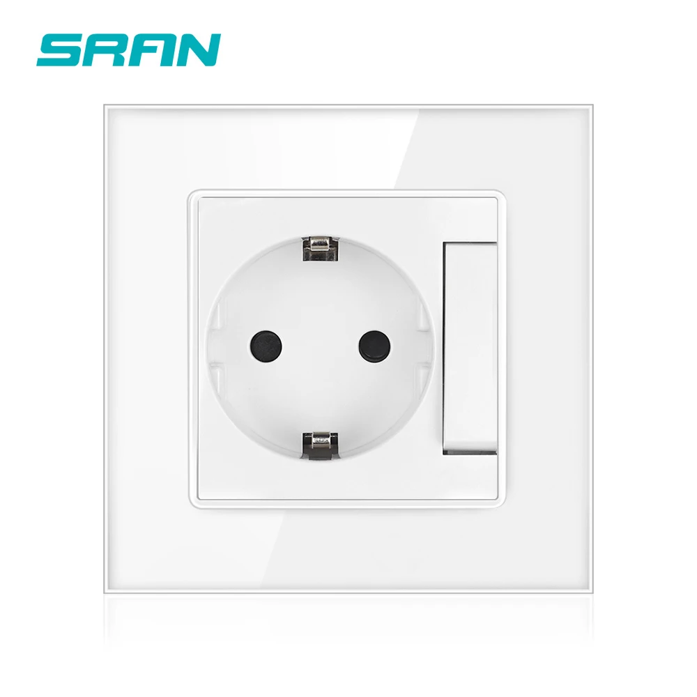 SRAN-EU16A-250V-Wall-Socket-with-Switch-Button-Power-Outlet-Russia ...