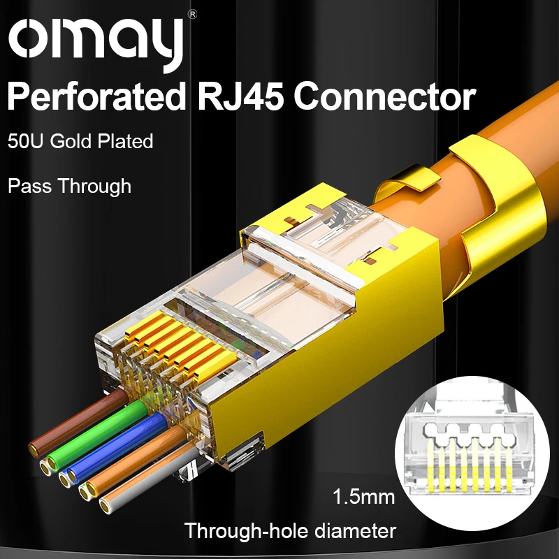 OMAY-CAT7-Shielded-10Gbps-STP-RJ45-Modular-Plug-Connector-with-load-bar ...