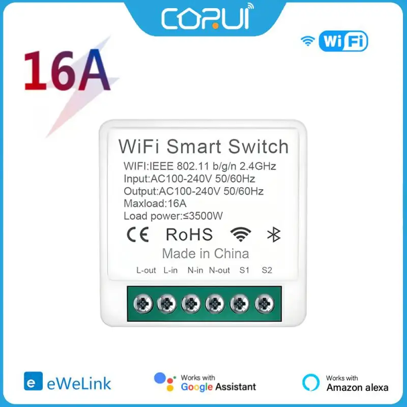 CORUI-EWelink-WIFI-Smart-16A-Switch-Mini-2-way-Control-Timer-Switch ...
