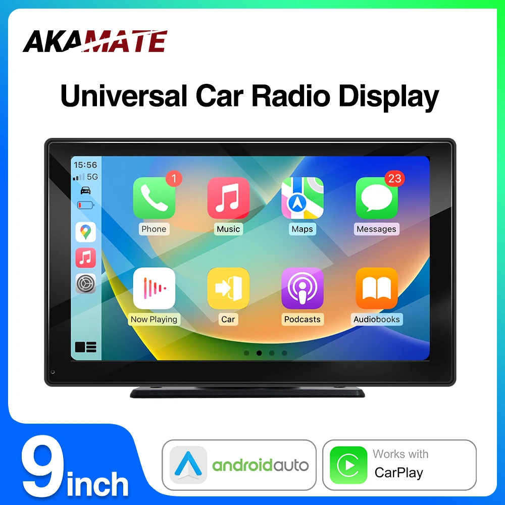 9inch Multimedia Player Universal Monitor CarPlay Android Auto IPS ...