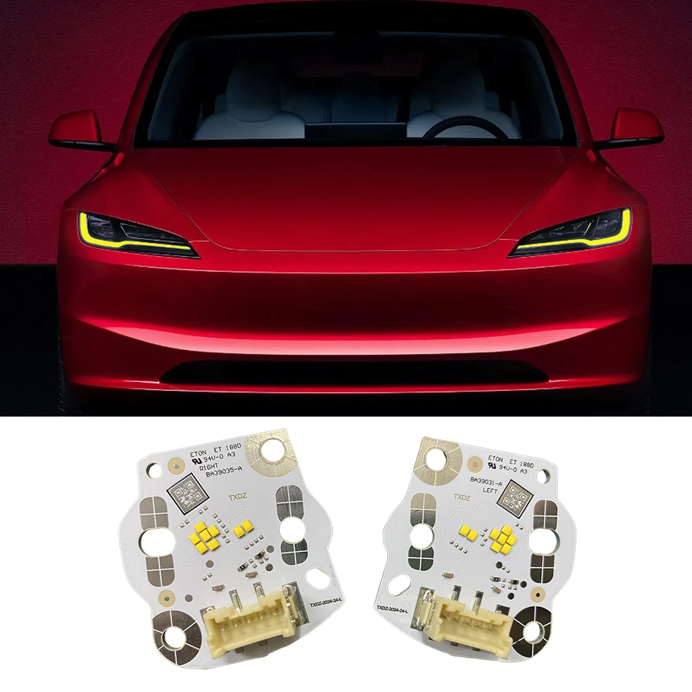 Refit-Yellow-Daylight-Led-Boards-For-2023-2024-Tesla-Model-3-Angel-Eyes ...