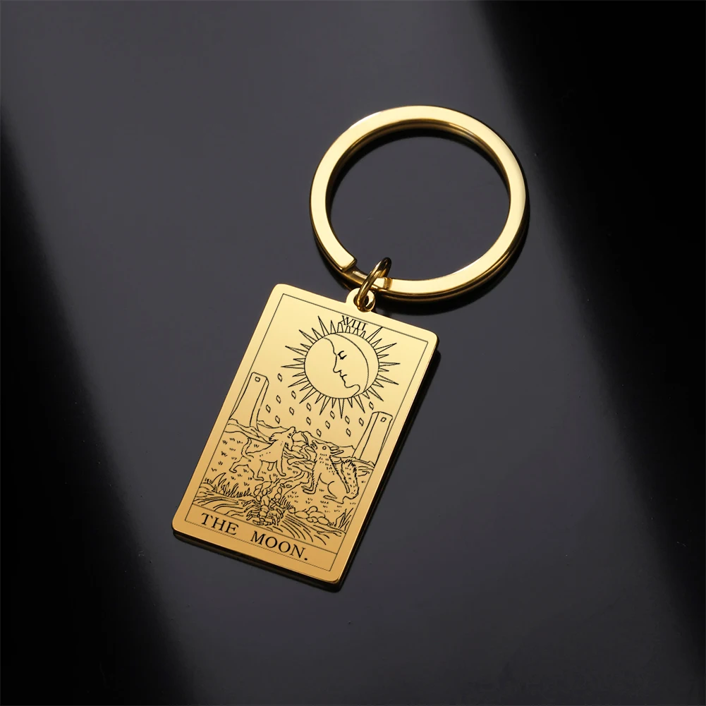 New In Tarot Cards Keychains The Major Arcana Pendant Keyring Vintage ...